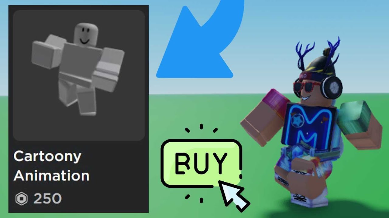 BUY ROBUX 250 (CARTOONY ANIMATION PACKAGE) 🚶‍♂️ IN ROBLOX - YouTube