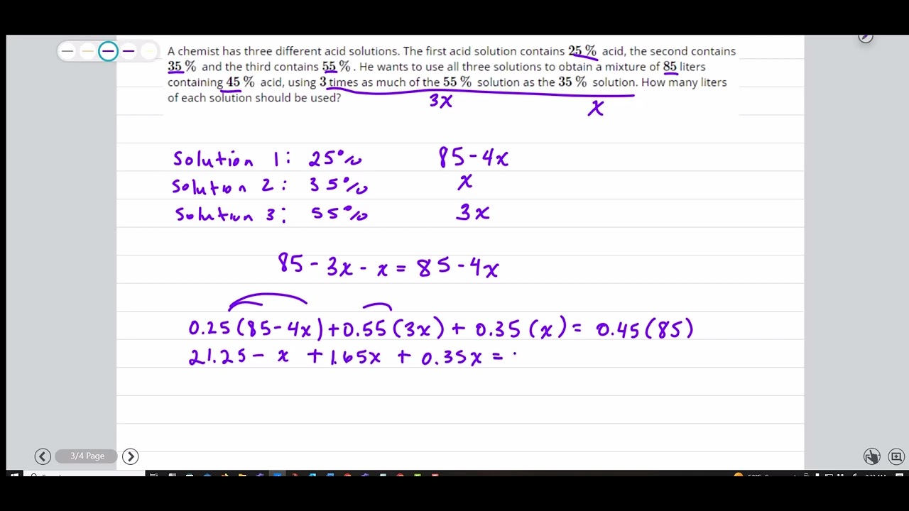 Algebra: Systems of Equations Application - YouTube