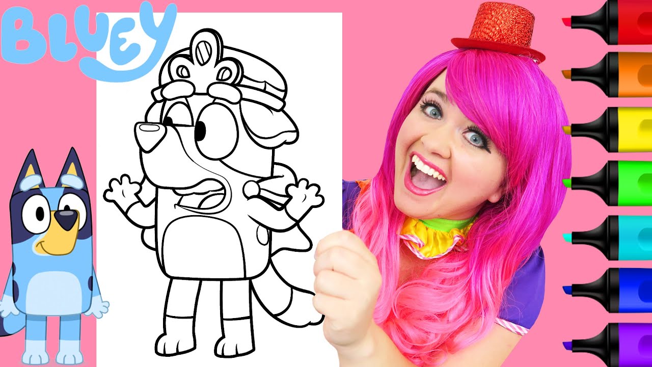 Coloring Bluey Princess | Markers - YouTube
