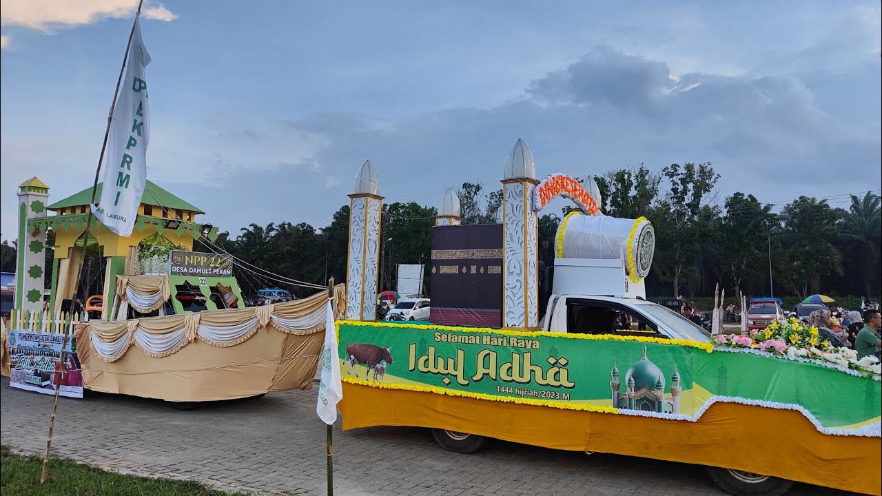 Festival Mobil Hias dan Gema Takbir Kabupaten Labura - YouTube