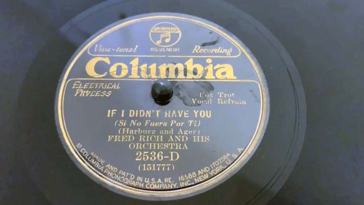 "If I Didn't Have You" - Fred Rich and his Orchestra v/Smith Ballew ...
