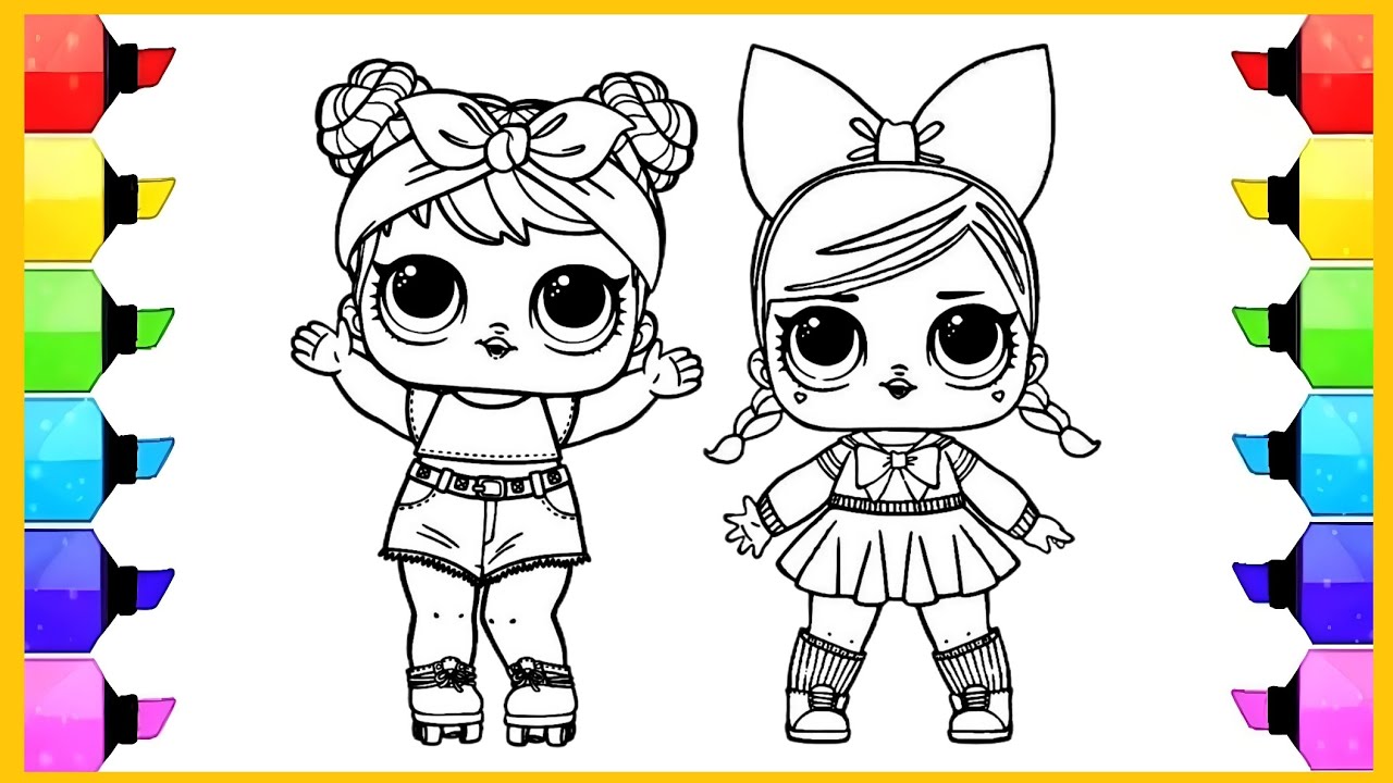 LoL Doll Coloring for Kids, Toddlers | LoL Doll Drawing Easy Step by ...