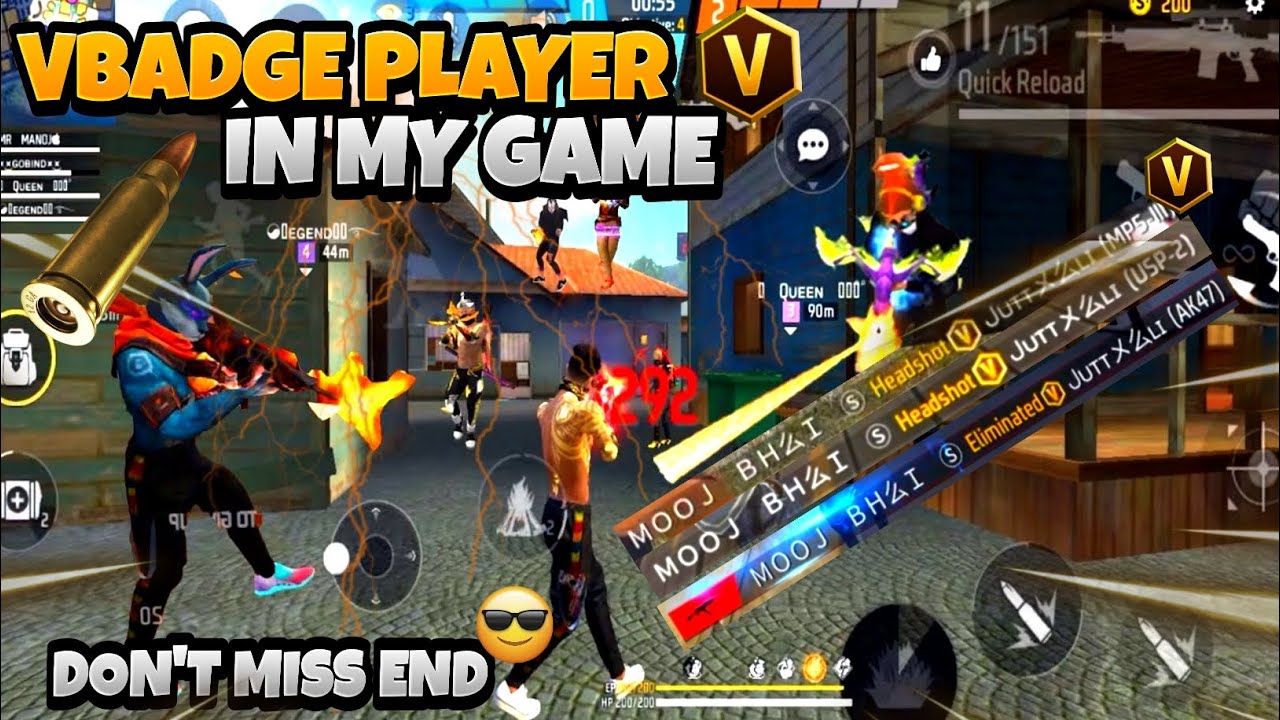 KILL 3 TIMES | V Badge Player in Free Fire | Unleashing Choas ...