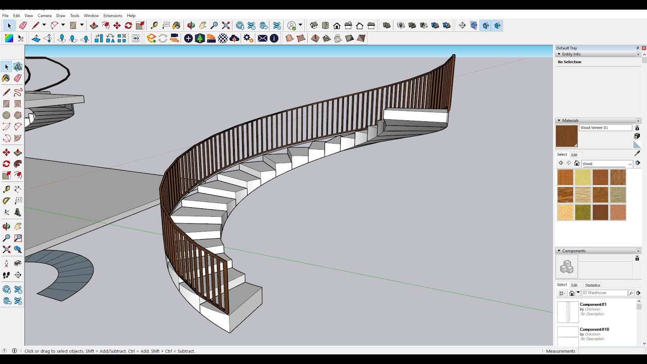 Spiral Staircase Sketchup Model Tutorial - YouTube
