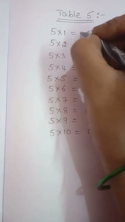 Math table 5...Trick... Shortcut - YouTube