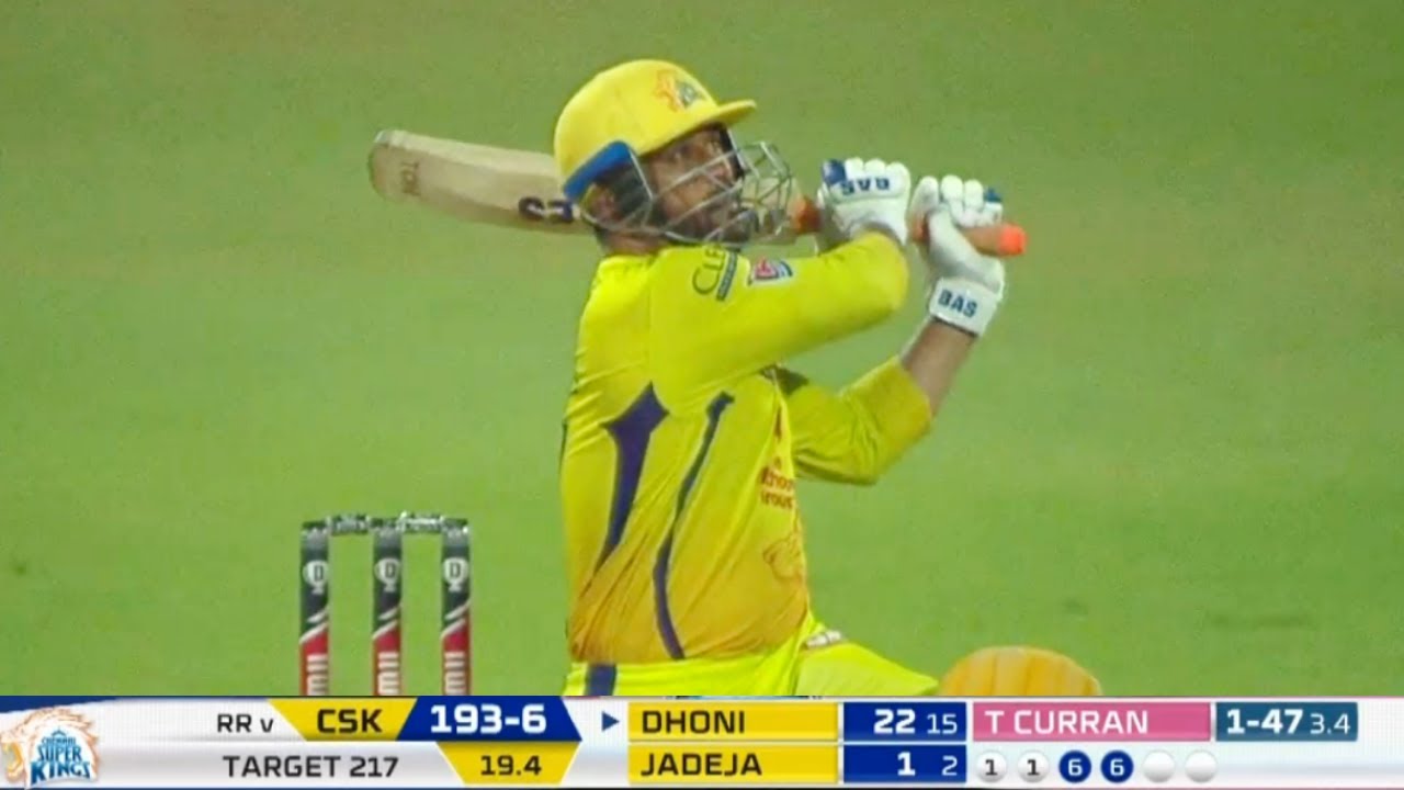 MS Dhoni 3 Sixes Highlights In Last Over Vs RR | Dhoni Out OF Stadium ...