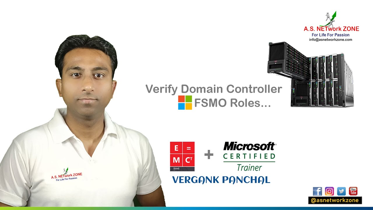 Verify Domain Controller FSMO Roles - YouTube