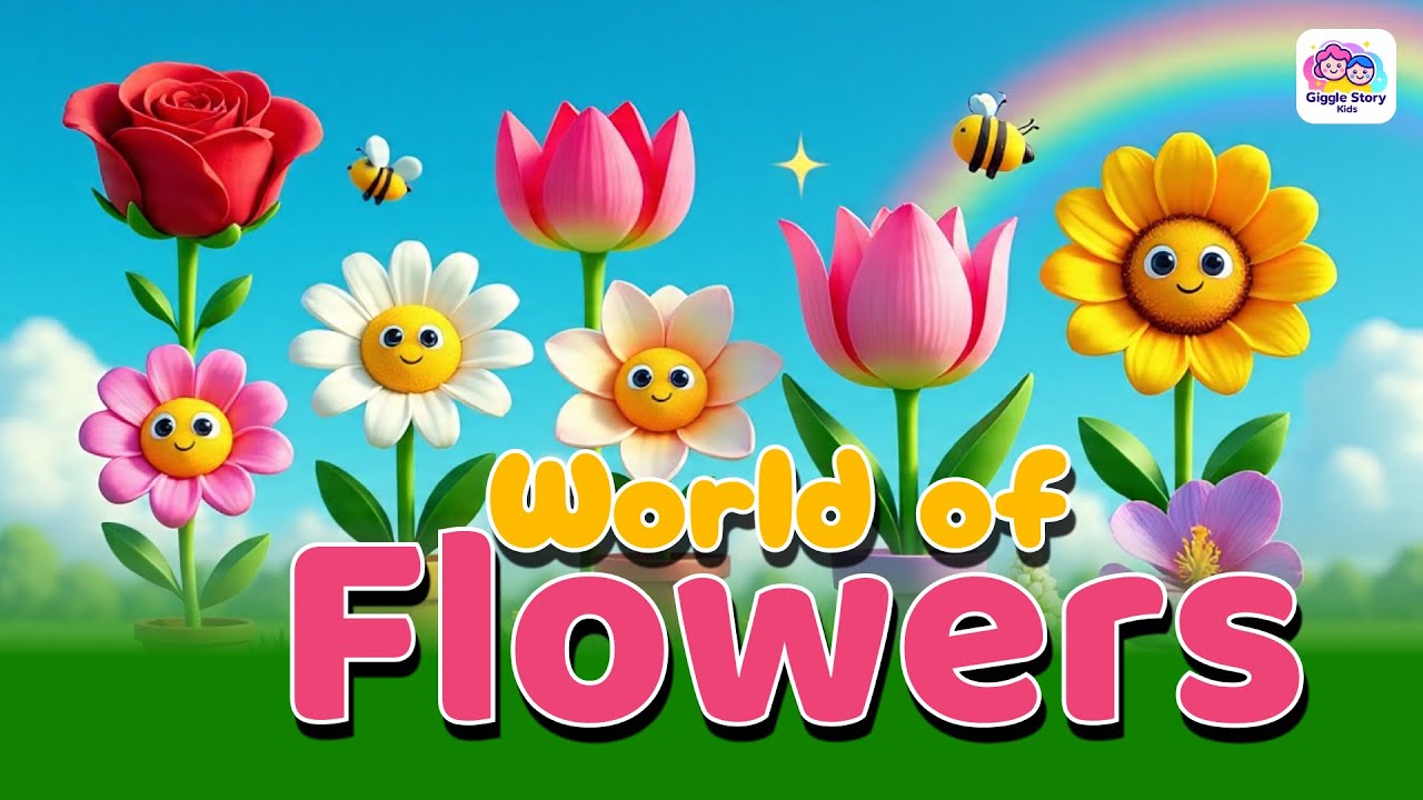 10 Beautiful Flowers for Kids 🌸 | Learn Flower Names with Fun Animation ...