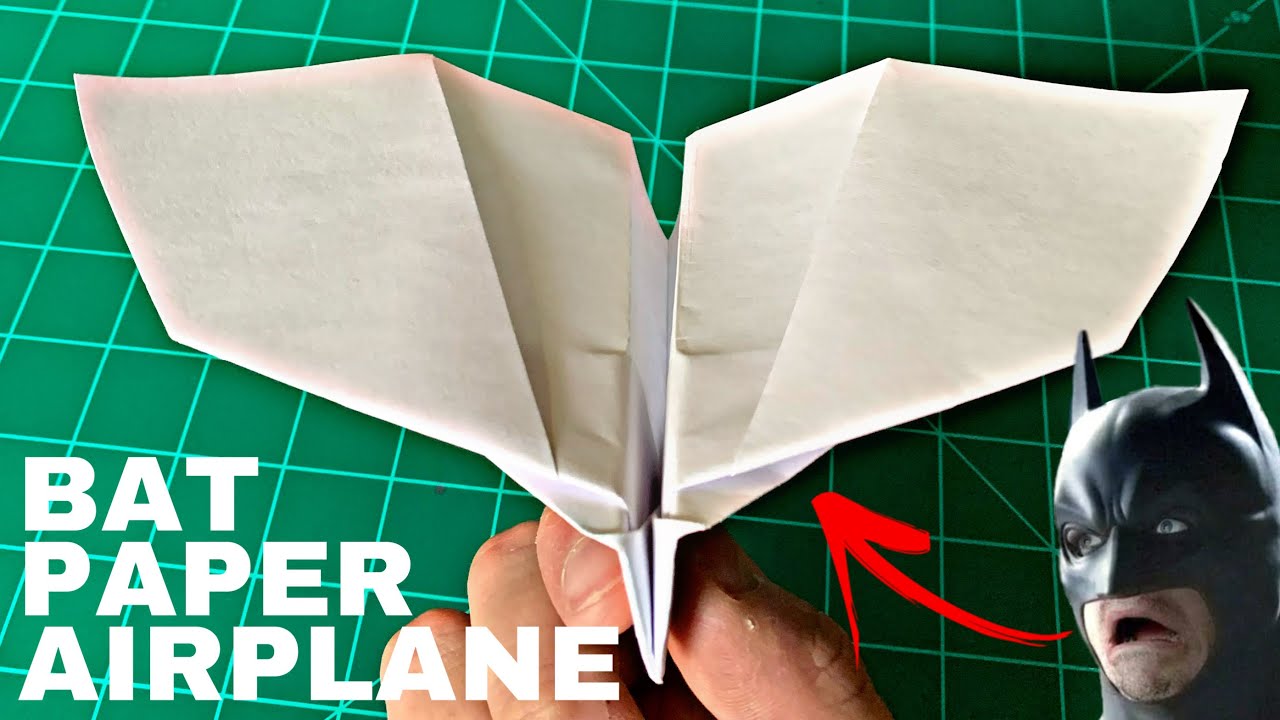 Flies Over 100 FEET- How to Make a Bat Paper Airplane Easy! - YouTube