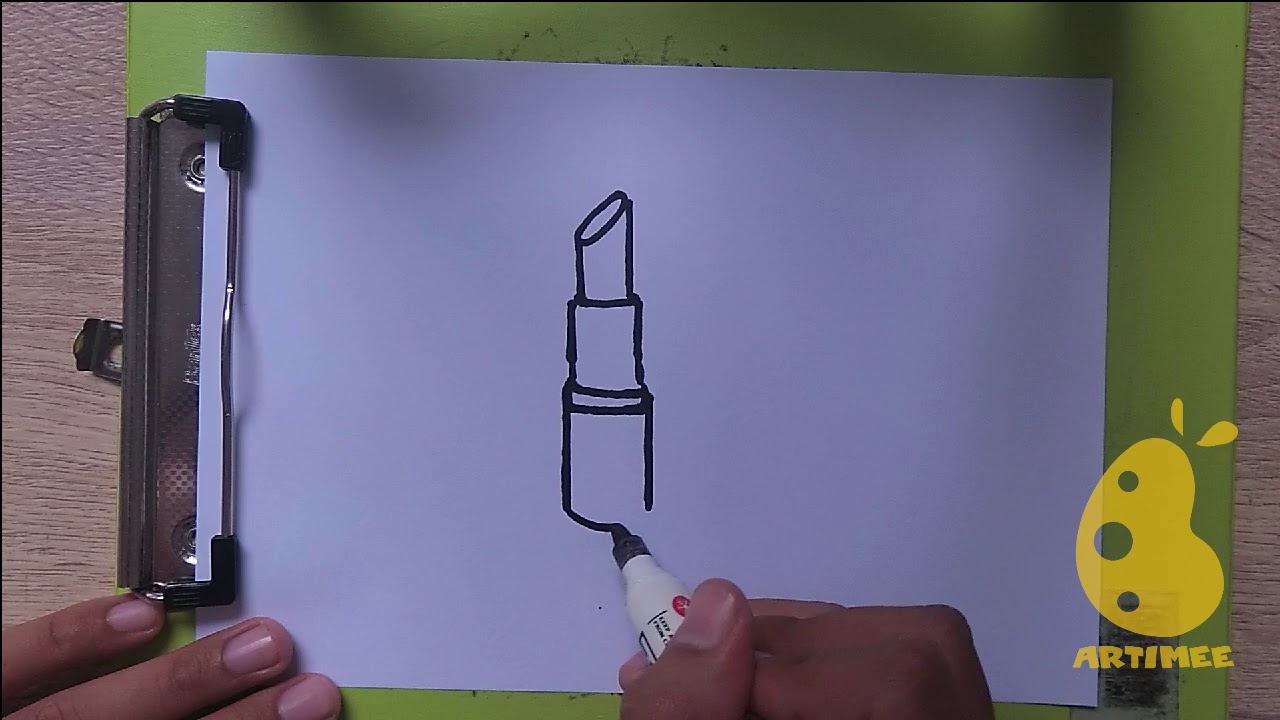 How to Draw lipstick - YouTube