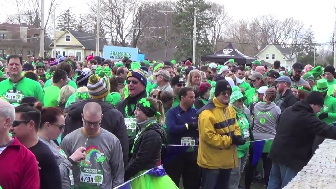Shamrock 5K Beer Run Chicago Arlington Heights 2016 - YouTube