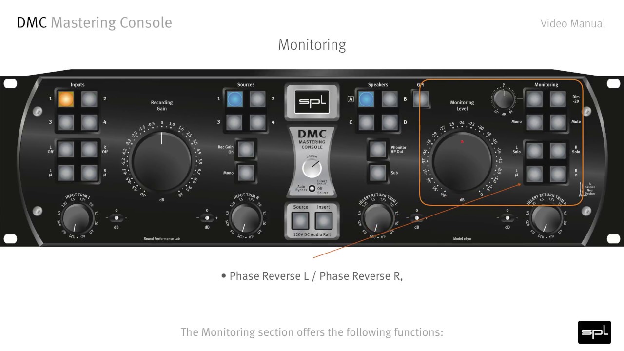 SPL DMC Mastering Console | Video Manual EN - YouTube