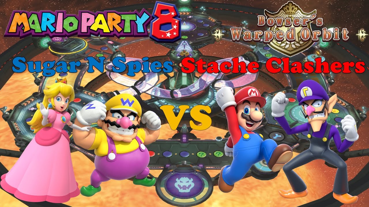 Mario Party 8 Peach & Wario vs Waluigi & Mario Bowser's Warped Orbit ...