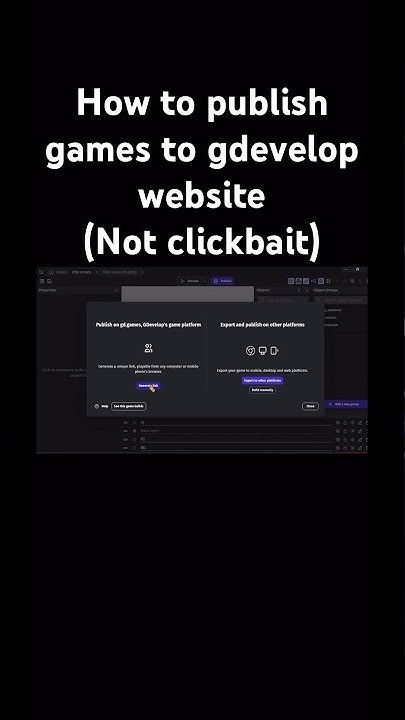 How To Publish Gdevelop Games Not Clickbait Coding Gamedev Funny Tutorial Shorts