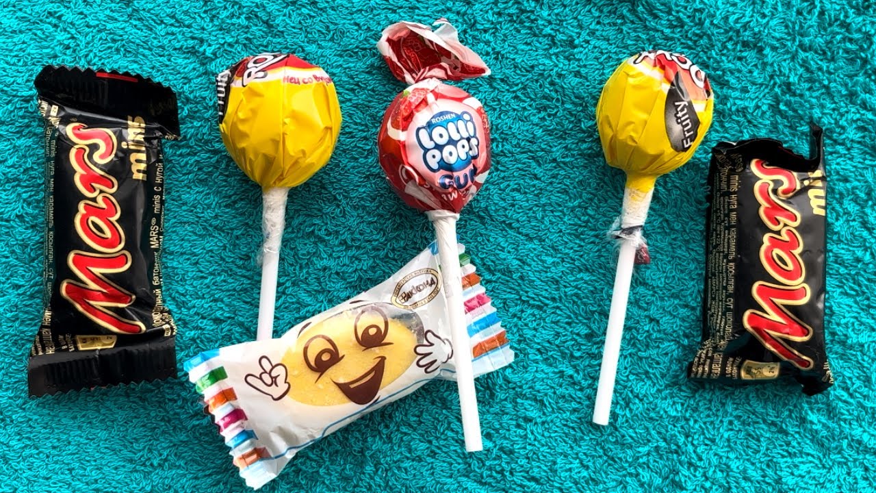 Unpacking Rainbow 🌈 Lollipops. Delicious Rainbow Lollipops ASMR. #1 ...
