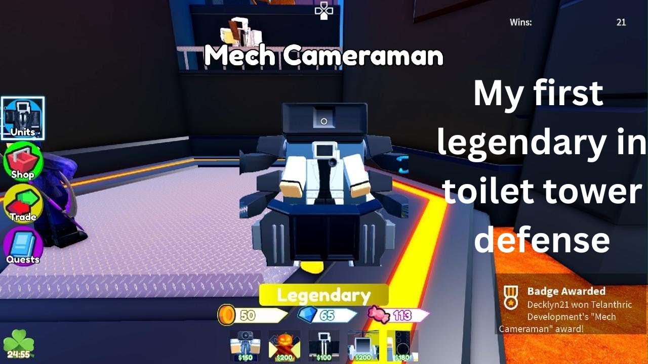 My first legendary Roblox toilet tower defense - YouTube