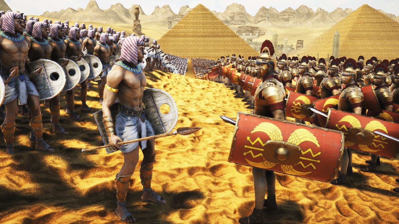 50,000 Egyptian Spearman vs 50,000 Roman Soldier | Ultimate Epic Battle ...