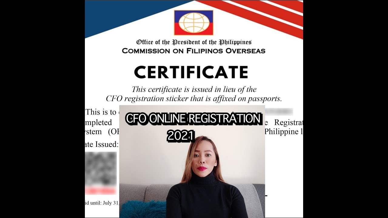 CFO ONLINE REGISTRATION FOR FILIPINOS 2021 TUTORIAL - YouTube