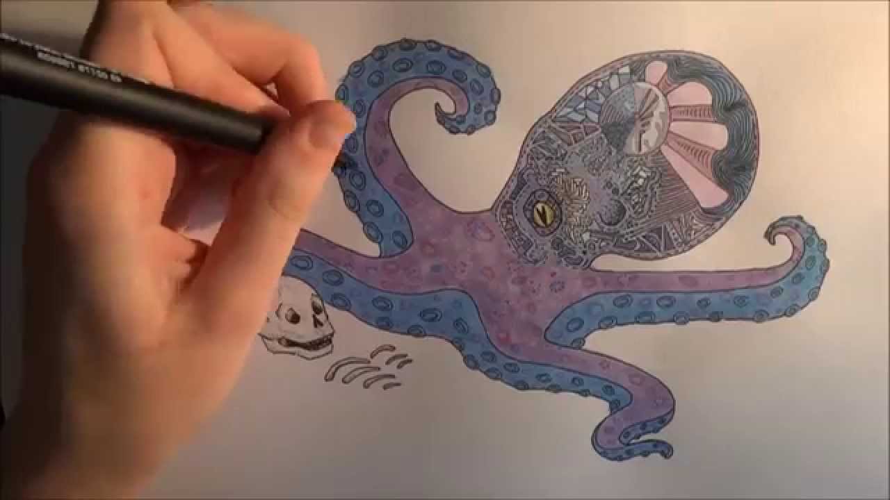 Octopus Speed Drawing - YouTube