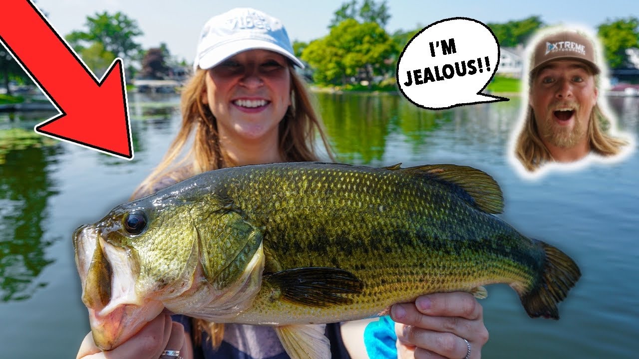 She caught HER Biggest Bass of the Year: Michigan Summer Bass Fishing ...