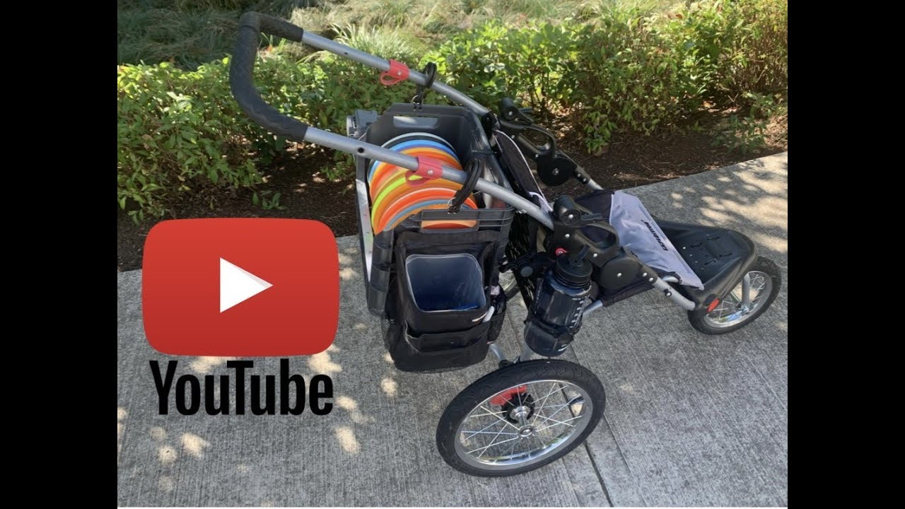 DIY Disc Golf Cart / Jogger Stroller Conversion - YouTube