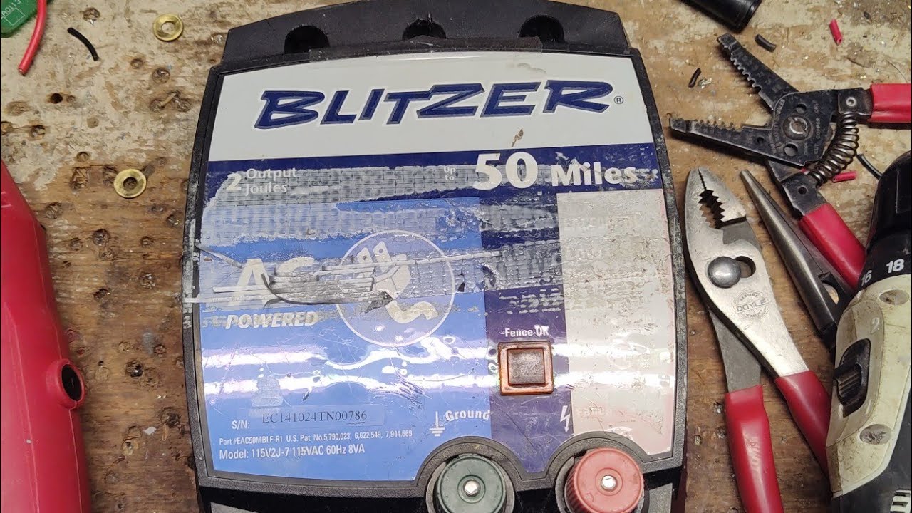 How To Repair a 50 mile fence charger | Blitzer Zareba Red Snap'r Fi ...