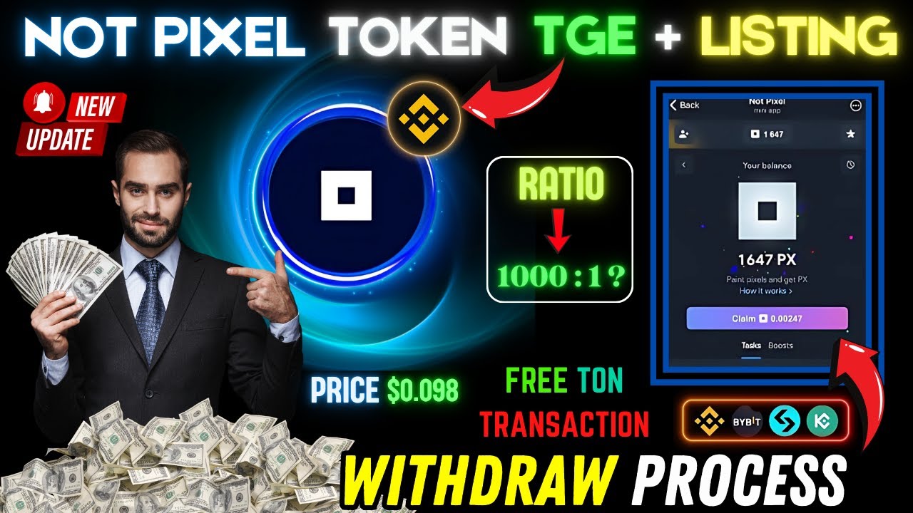 PX Token Withdraw Started 😍 Not Pixel token Price 📈 RATIO=1000:1 🧏‍♂️ ...