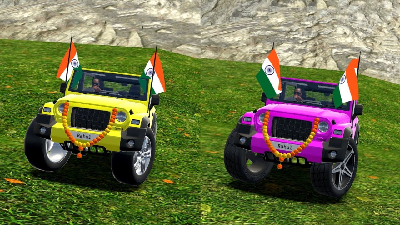 Dollar (Song) Modified Mahindra Yellow Thar 👿ll Indian Cars Simulator ...