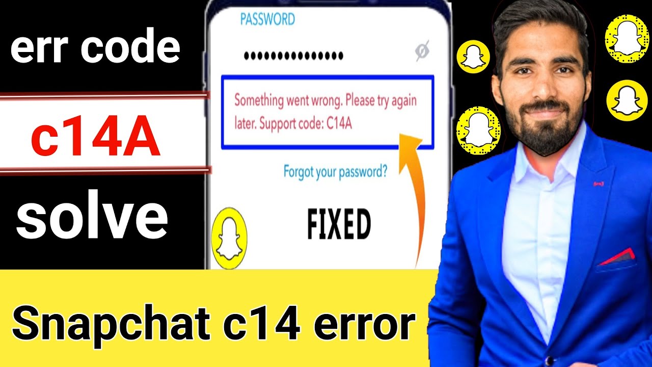 How to fix snapchat c14a error | Snapchat c14 error| Snapchat login problem - YouTube