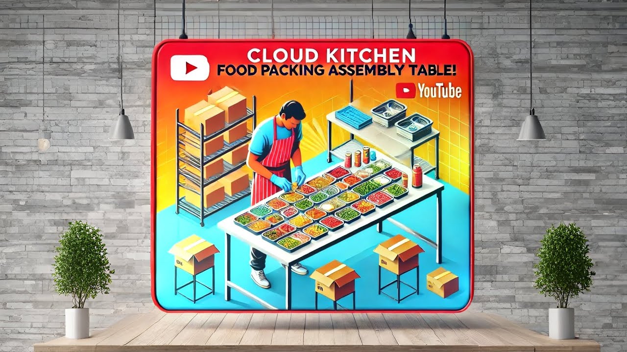 Cloud Kitchen Food Packing || Assembly table tour of our cloud kitchen ...
