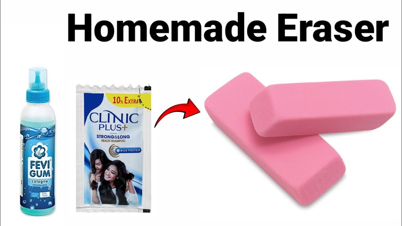 How to make Eraser/clay type Eraser at home easily making/how to make ...