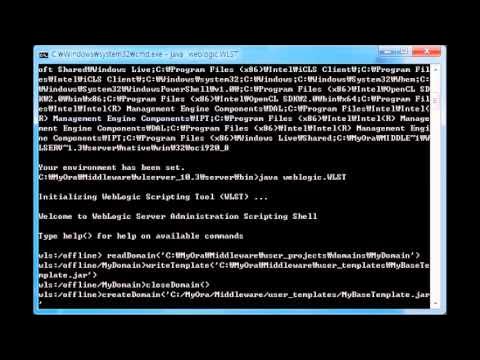 Chapter 3 Creating a WebLogic Domain with WLST Commands - YouTube