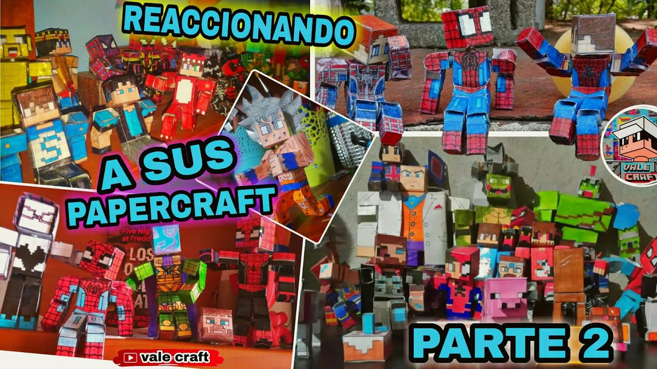 Reaccionando a sus #papercraft casero versión minecraft PARTE 2 / hecho ...
