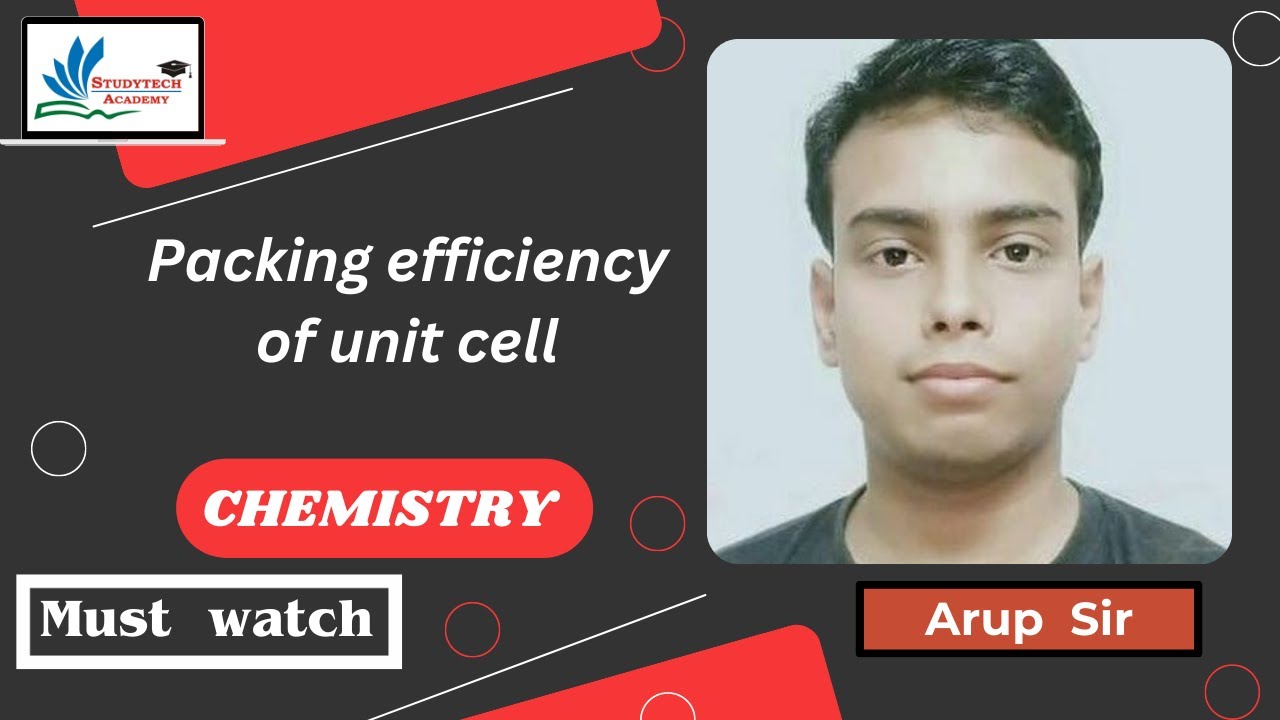 Packing efficiency of unit cell // #chemistry // #study #tech #academy by Arup Sir - YouTube