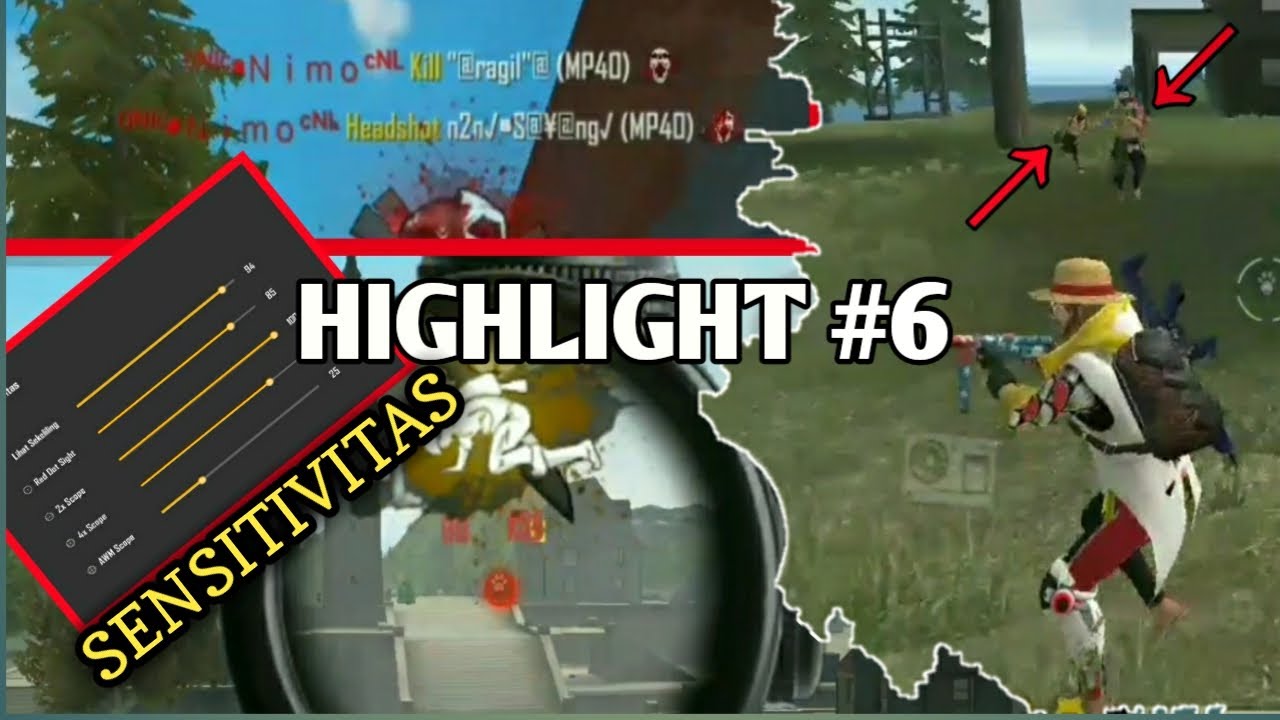 HIGHLIGHT #6 SENSITIVITAS MP 40 TERBARU FREE FIRE BATTLEGROUNDS - YouTube