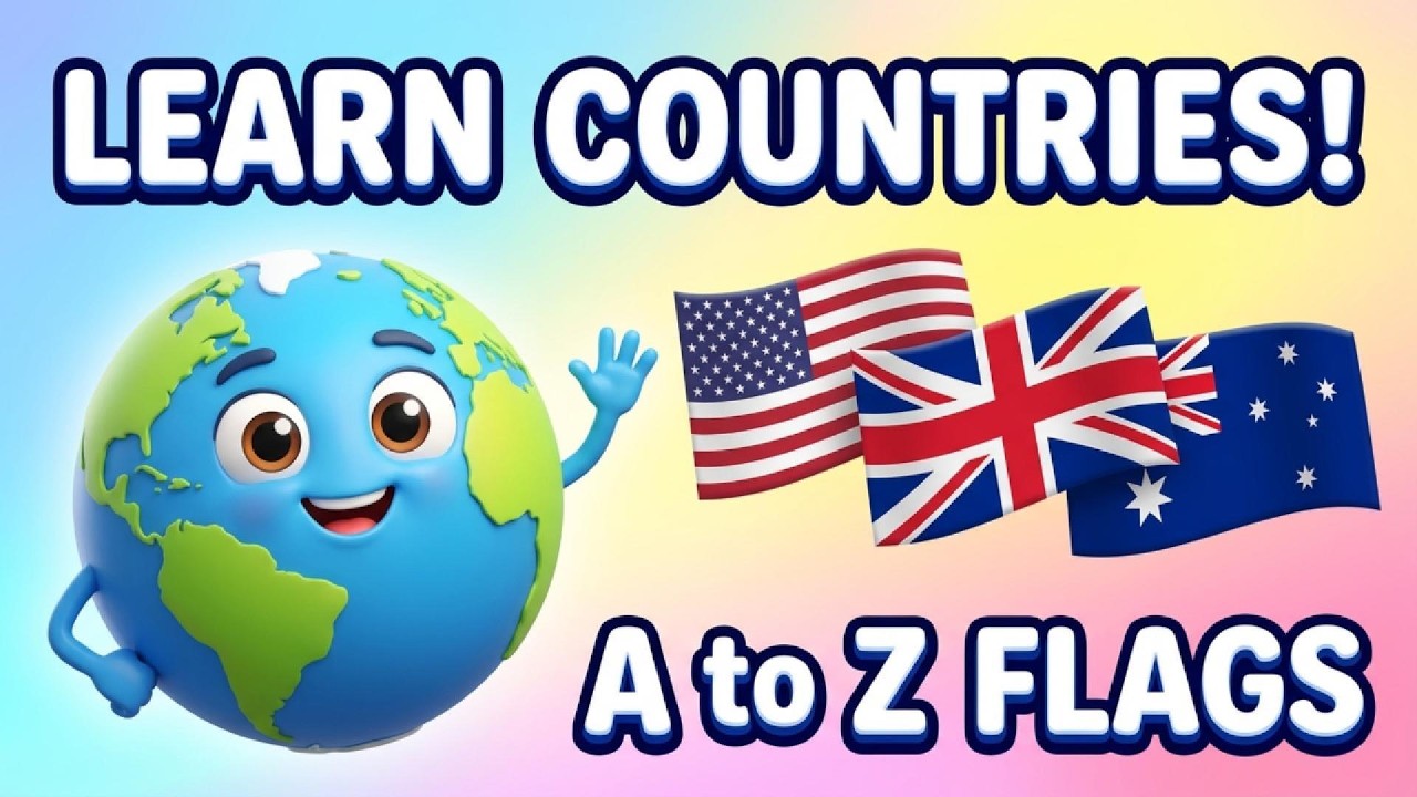 Countries A Z with Flags 🌍 | Learn ABC with Country Names & Flags for ...