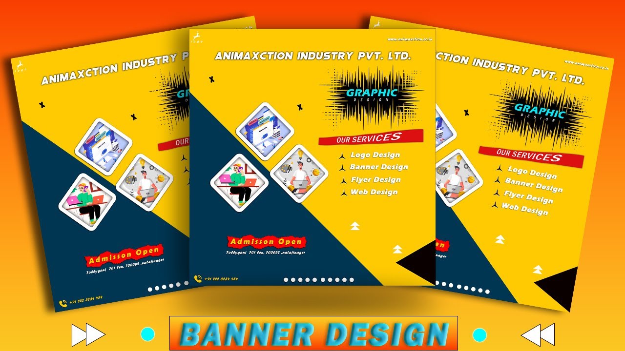 Banner Design in 30 mints || easy to made simple banner #poster # ...