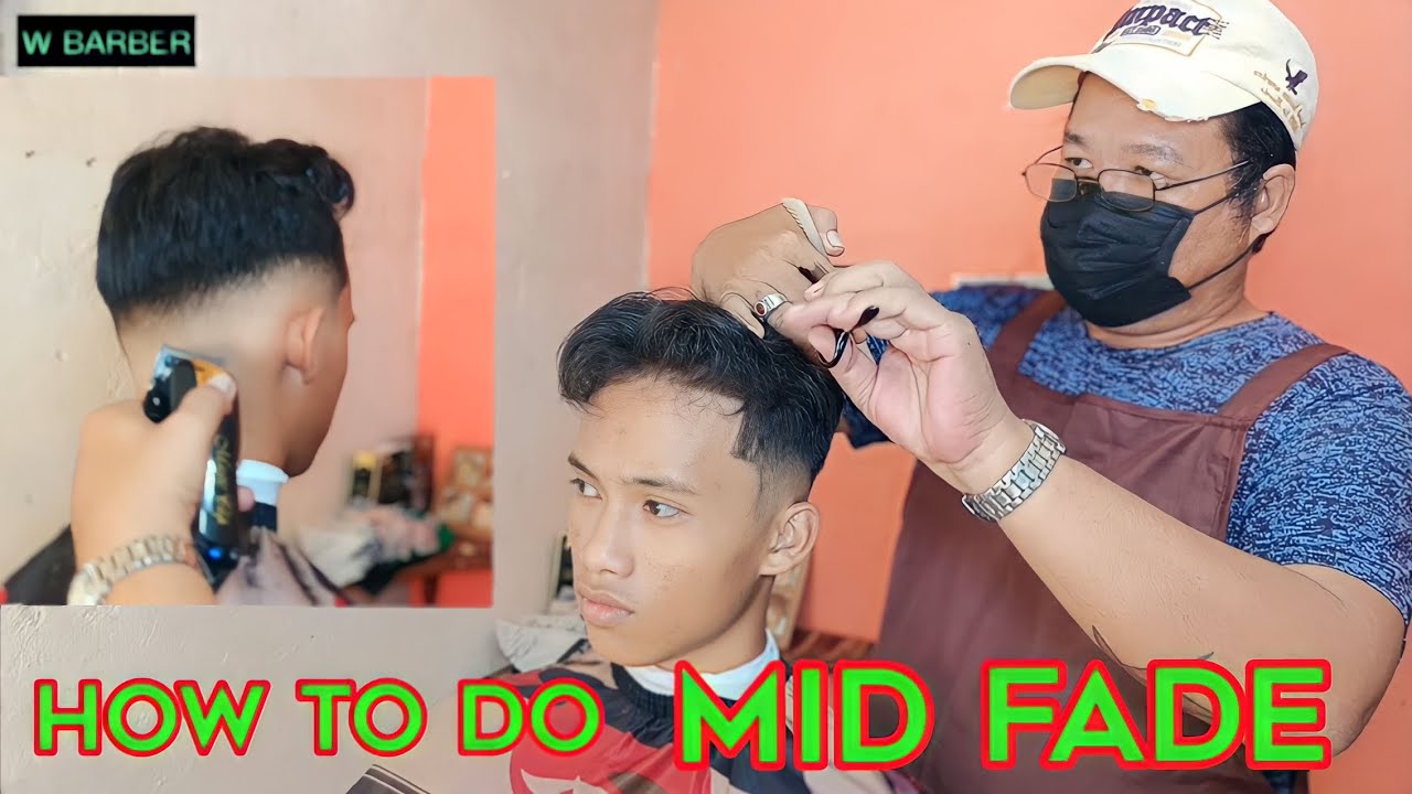 MID FADE : HOW TO DO HAIRCUT TUTORIAL #barbershop #hairstyle #barber # ...