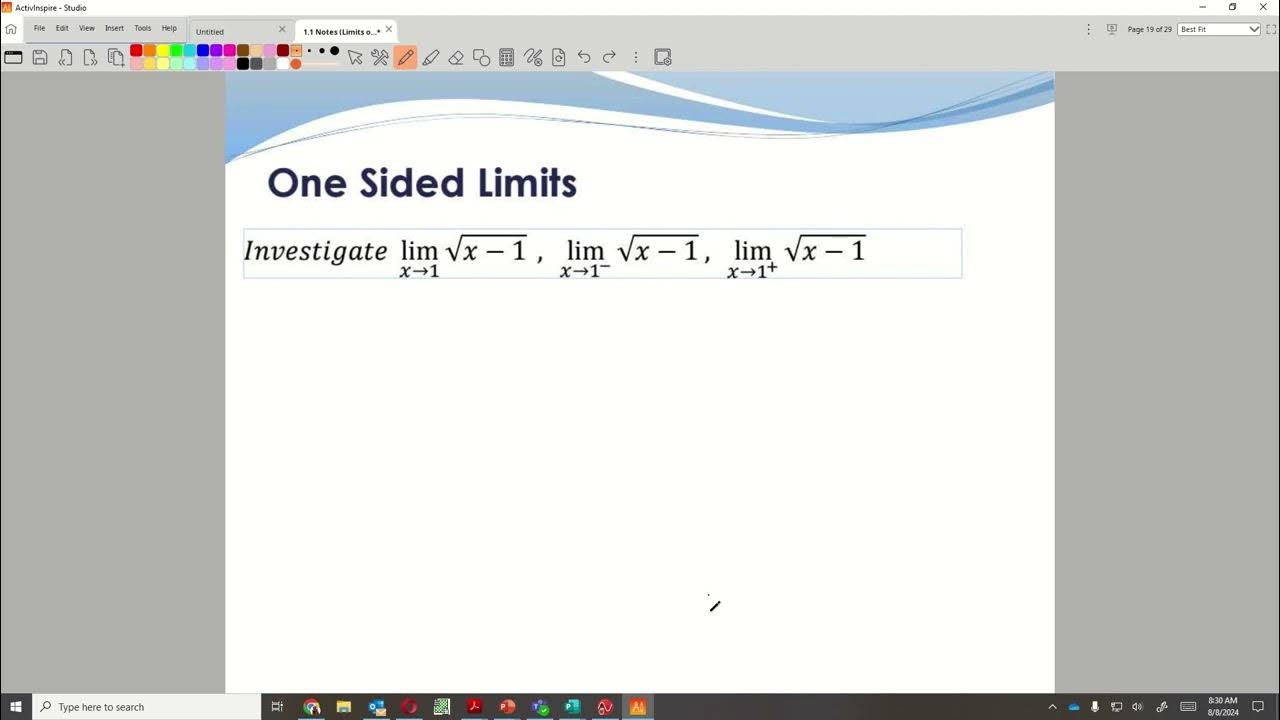 AP Calculus AB 1.1 Limits of Functions using numerical ang Graphical Techniques C - YouTube