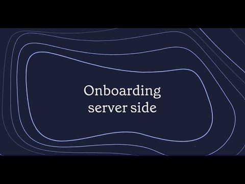 How to onboard using server side 1 - YouTube