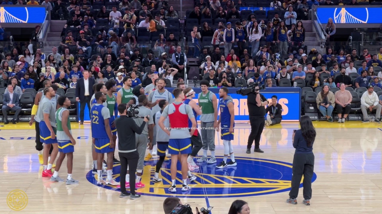 Golden State Warriors Open Practice - Half Court Shooting Competition ...