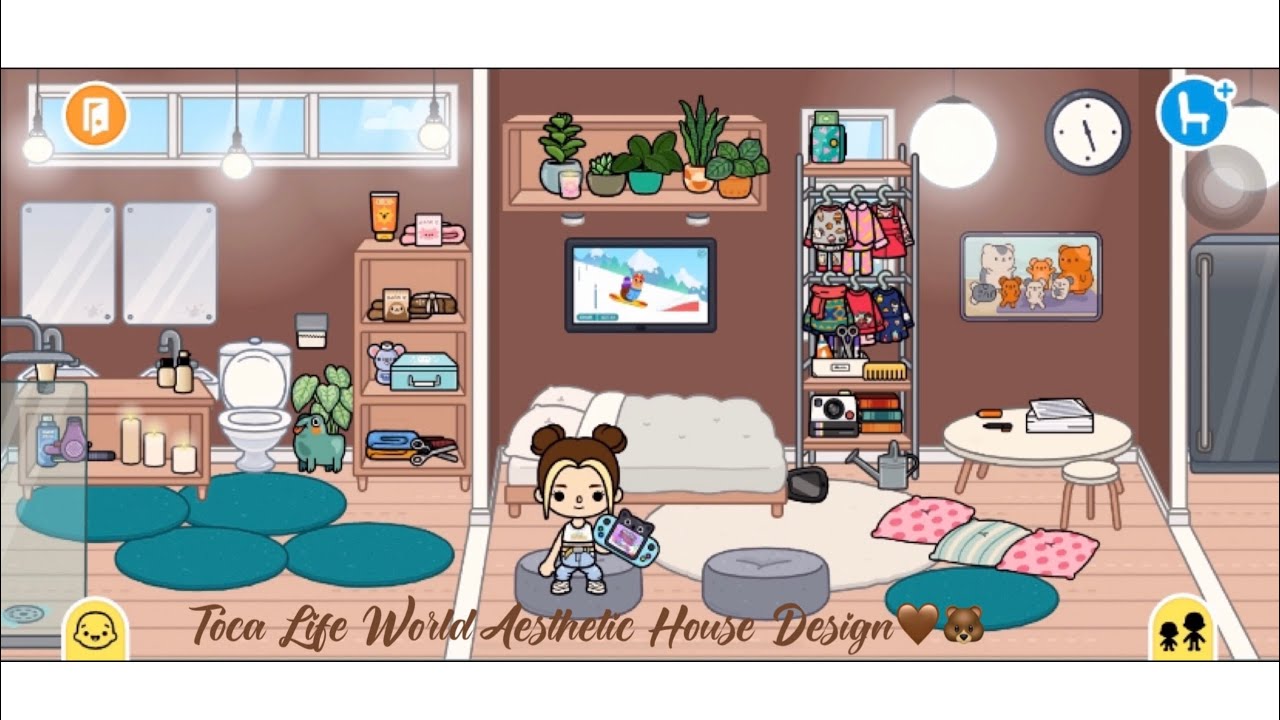 Toca life world aesthetic house design free apartment design 🤎🤎🤎 - YouTube