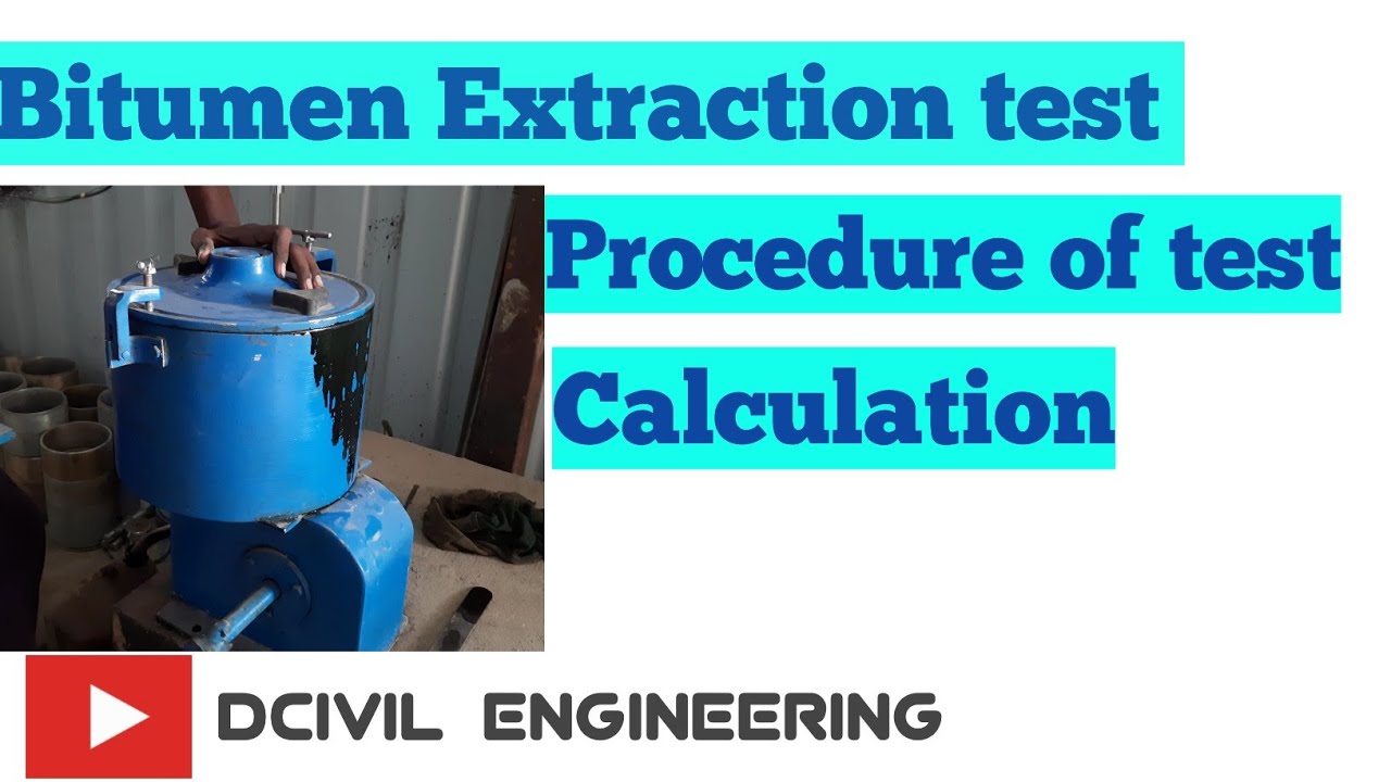 Bitumen Extraction Test | Find out bitumen content in Road - YouTube