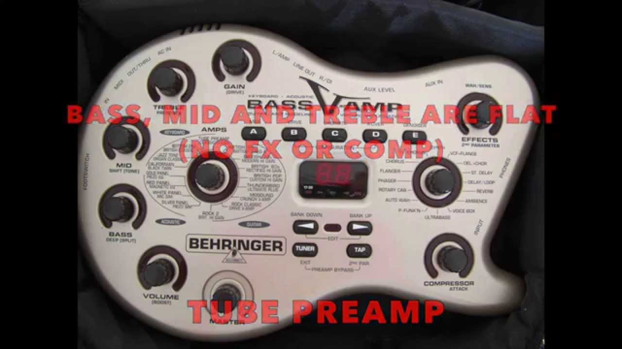 Behringer Bass V-Amp Demo - Bass Amps Only - YouTube