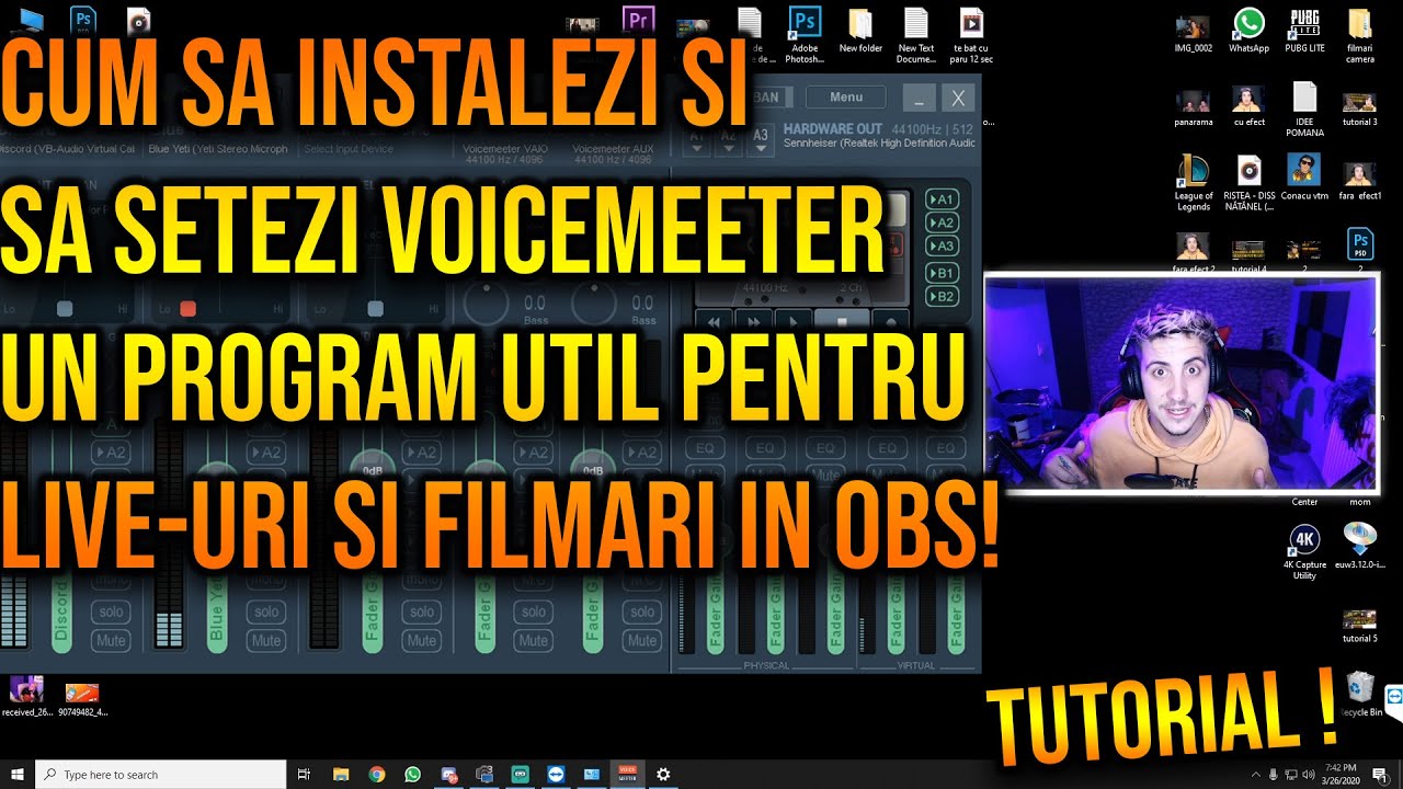 TUTORIAL 8 : VOICEMEETER program pentru sunetul tau de pe live/filmare ...