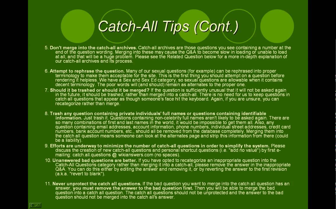 [WikiAnswers] Catch-All Questions Powerpoint - YouTube