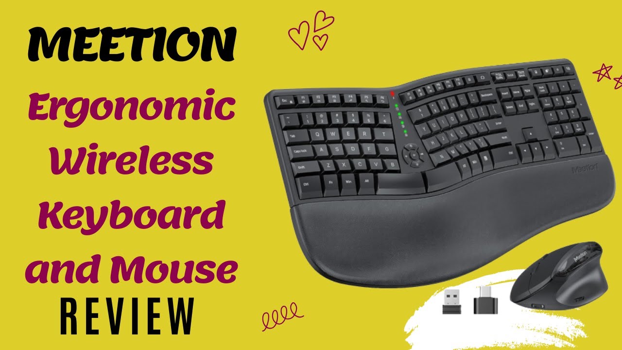 MEETION Ergonomic Wireless Keyboard and Mouse: Typing Comfort Redefined ...