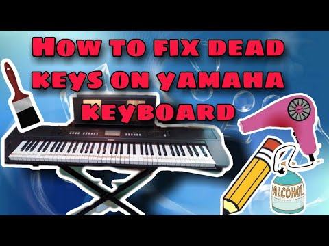 How to fix not working/dead keys on yamaha keyboard - YouTube