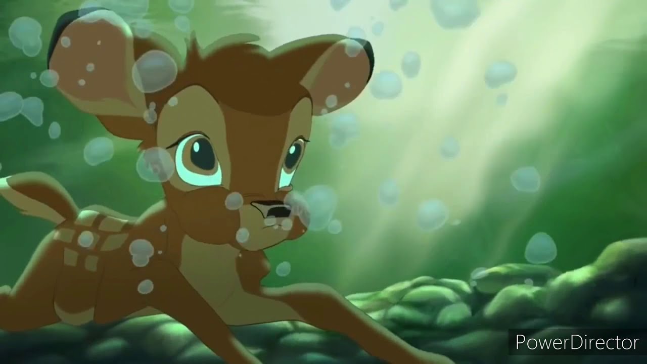 bambi holds his breath underwater(hd) - YouTube