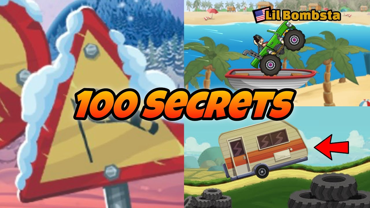 TOP 100 SECRETS in Hill Climb Racing 2 - YouTube